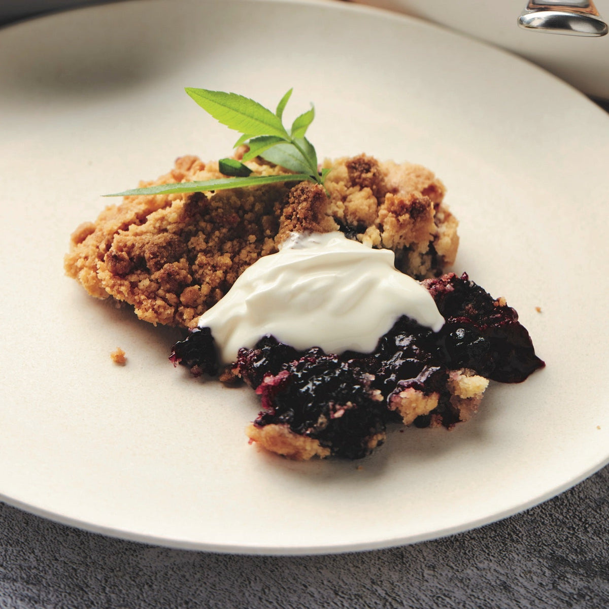 Crumble met rood fruit op de BBQ – Barbecook